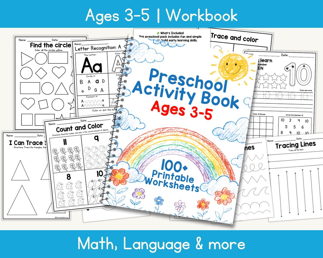 Preschool Curriculum Bundle Age 3-5 Preschool Worksheets | Homeschool ...