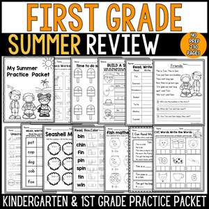 First Grade Summer Review Worksheets Teacher Resources Worksheet Math ...