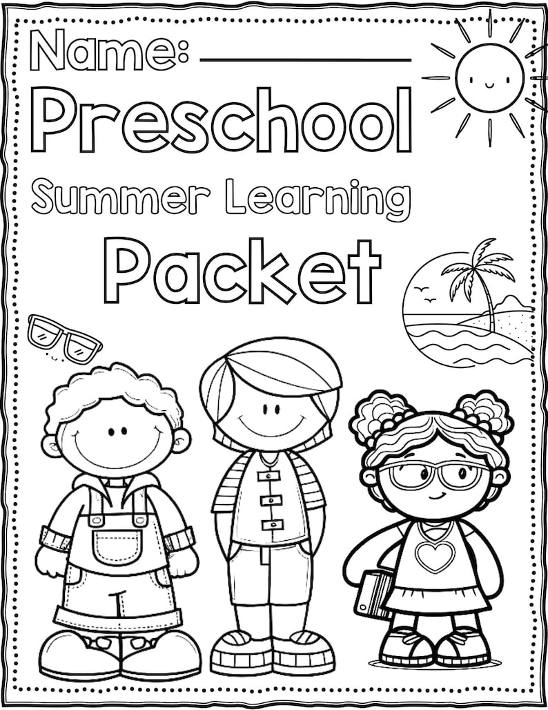 Prek Summer Review - Preschool Printable Worksheets Teacher Resources ...