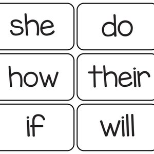 100 Printable Fry's First Hundred Sight Word Flashcards. Kindergarten ...