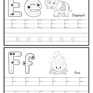 26 ABC Phonics Tracing Cards. Preschool- Kindergarten Printable ...