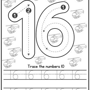 Numbers 1-20 Trace, Count, and Color Worksheets Preschool Numbers ...