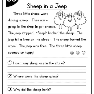 50 Kindergarten 1st Grade Reading Comprehension Passages Worksheets Sentences Reading Worksheet ...