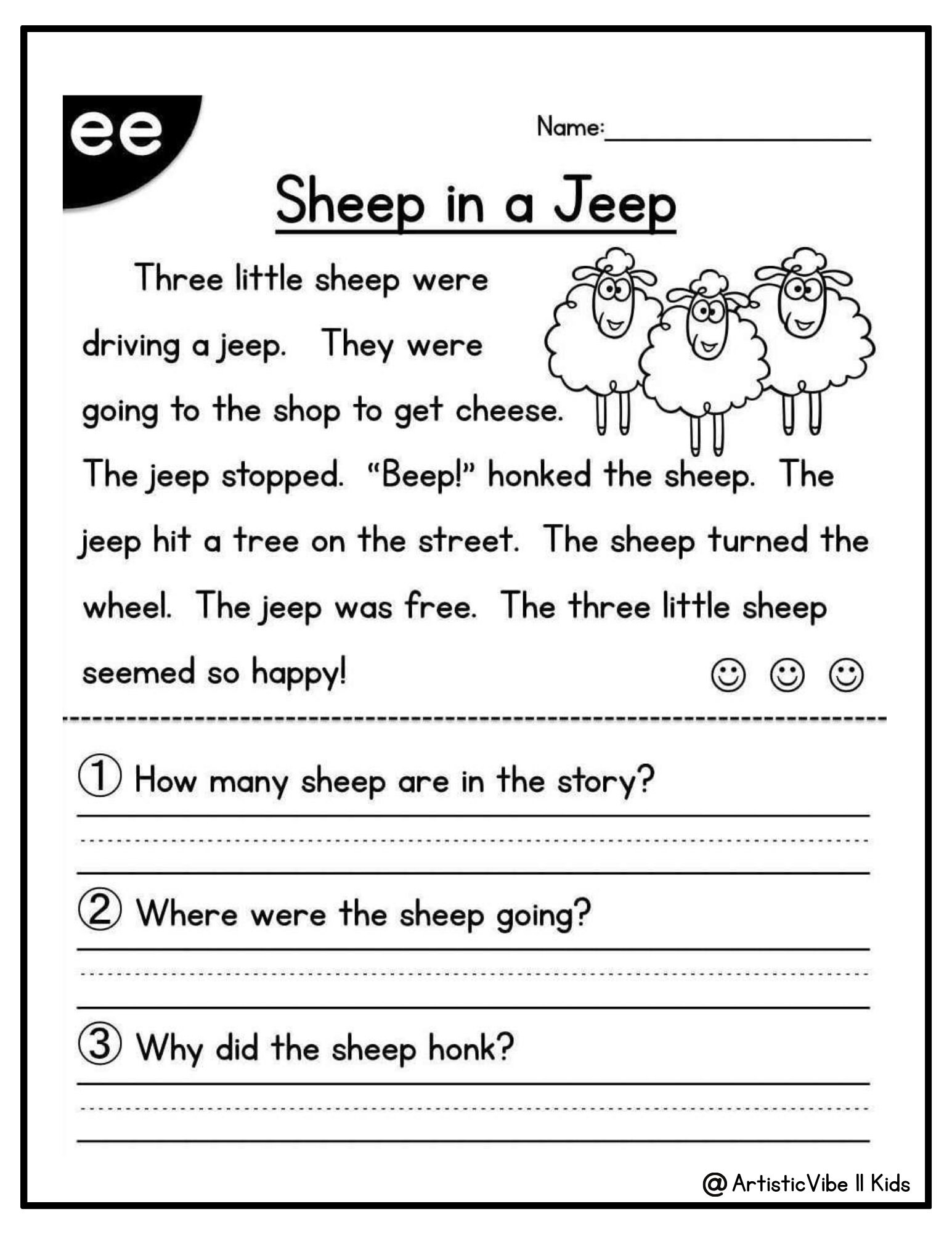 50 Kindergarten 1st Grade Reading Comprehension Passages Worksheets ...