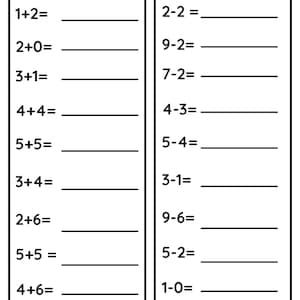 57 Math Worksheets Kindergarten-1st Grade. No Prep Addition and ...