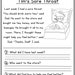 Reading Comprehension Printable Kindergarten First Grade Worksheets ...