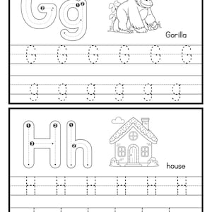 26 ABC Phonics Tracing Cards. Preschool Kindergarten Printable Activity ...