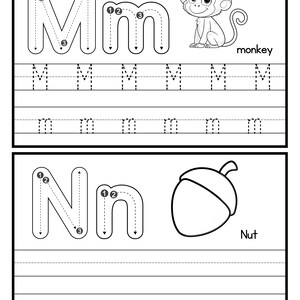 26 ABC Phonics Tracing Cards. Preschool Kindergarten Printable Activity ...