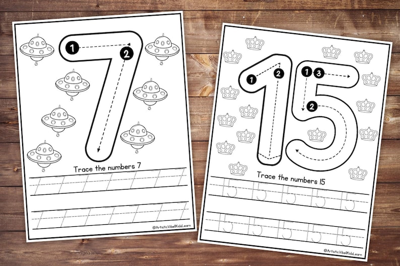 Preschool Numbers Tracing Worksheet 0-20 Printable Number Tracing ...