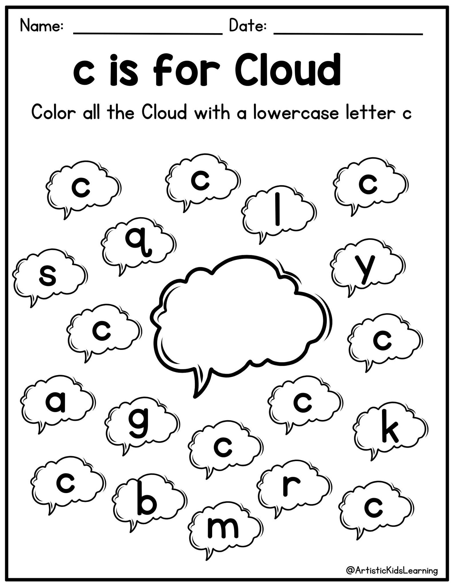 26 Printable Alphabet Lowercase Dab It Worksheets | Preschool-kdg ...