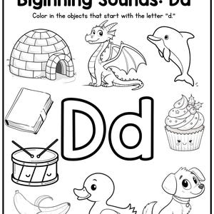 Alphabet Beginning Sounds Coloring Pages Beginning Sounds Worksheets ...