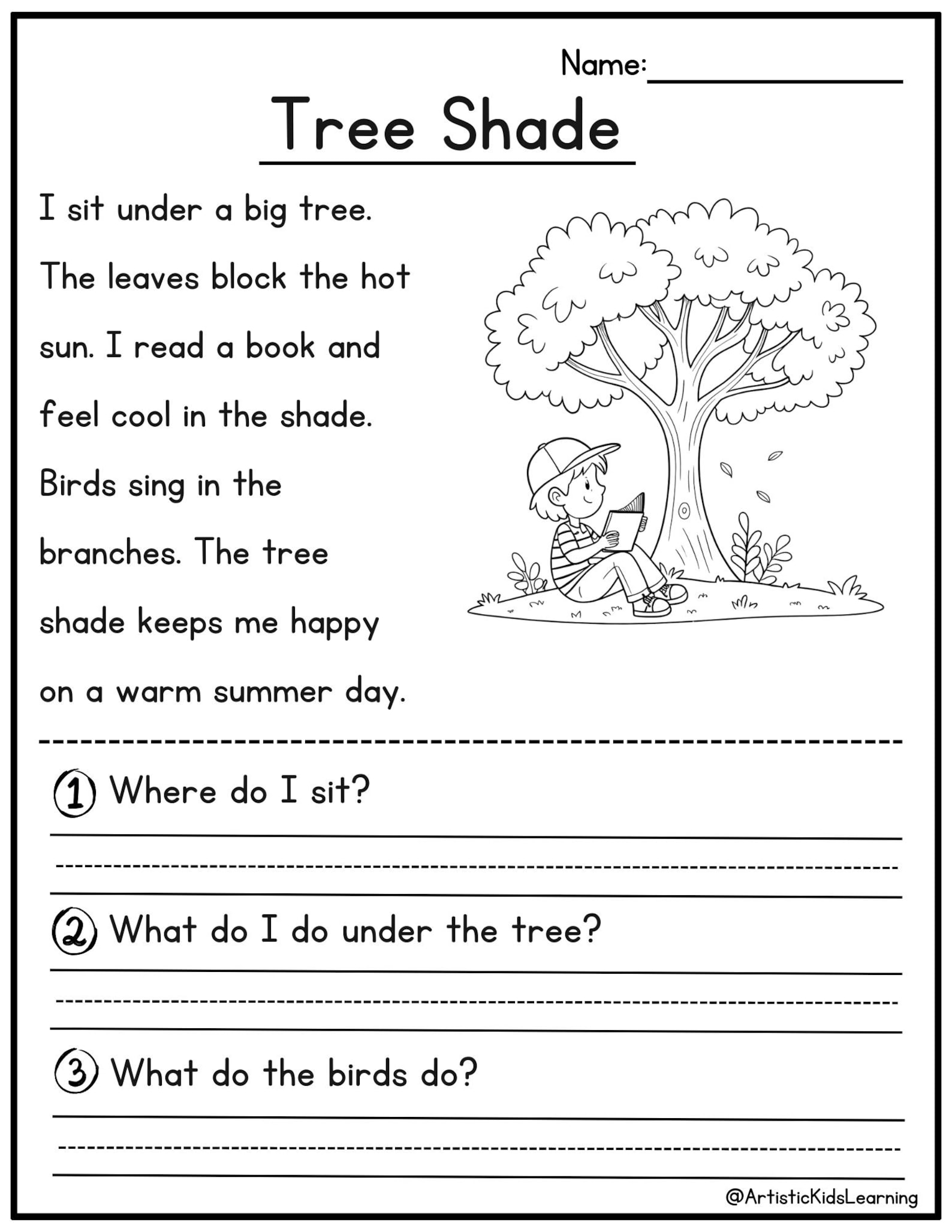 1st Grade Summer Reading Comprehension Passages Kindergarten Passages ...