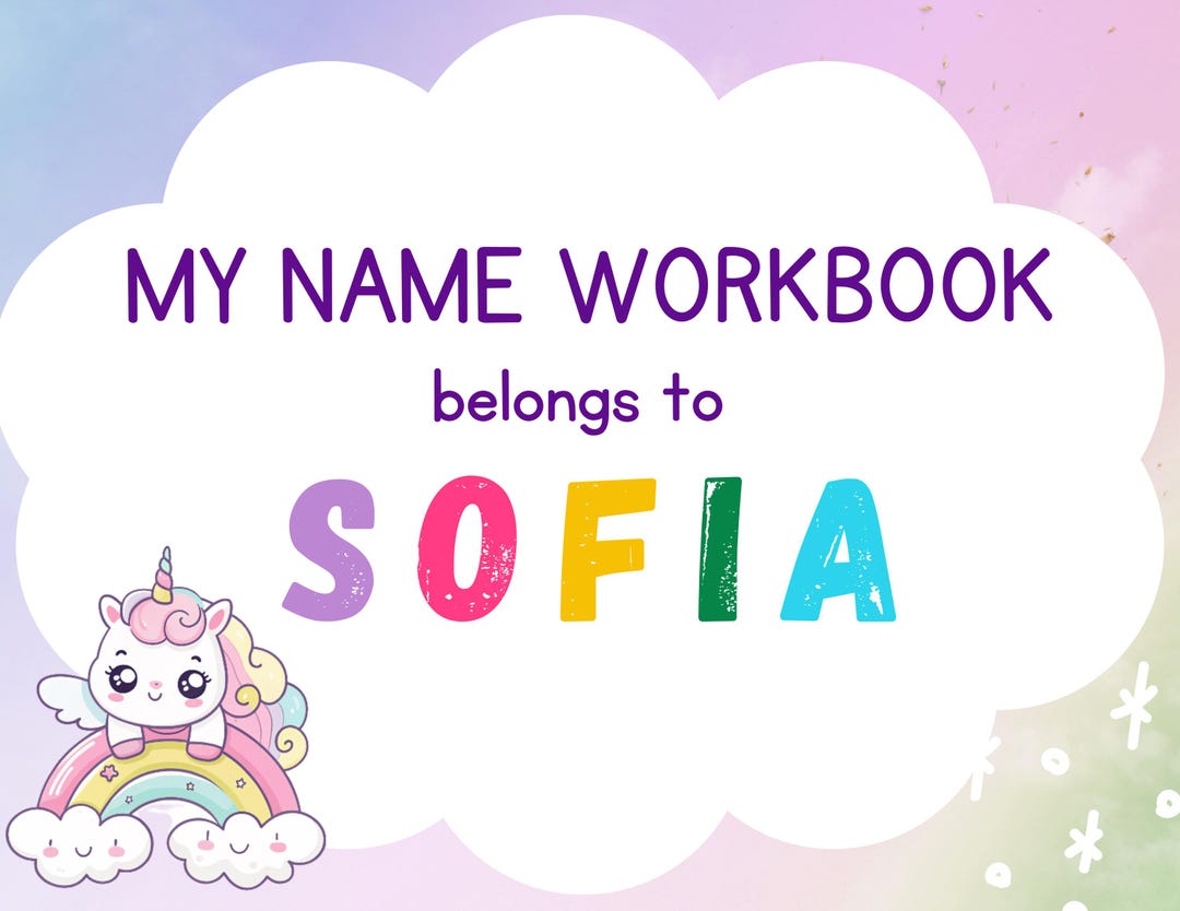 Printable Name Workbook Personalized Name Tracing and Writing Practice ...
