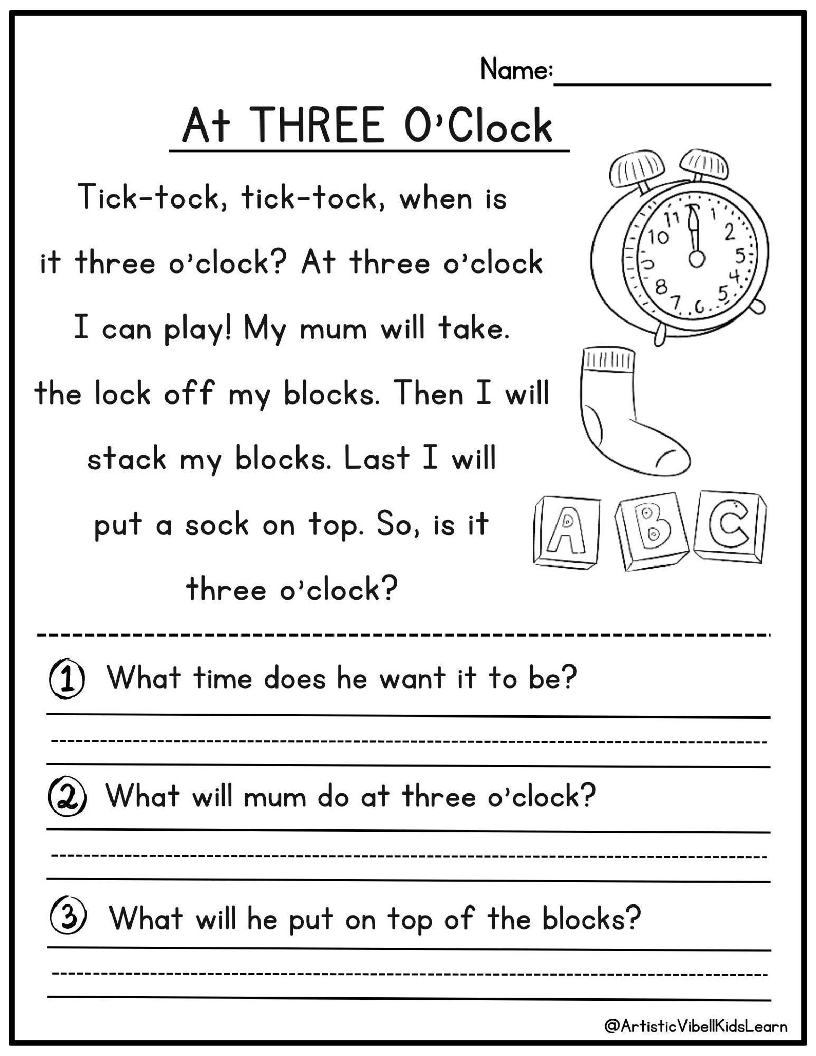 50 Kindergarten 1st Grade Reading Comprehension Passages Worksheets ...