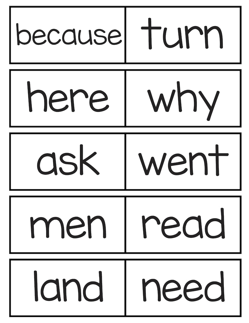 100 Printable Fry's Second Hundred Sight Word Flashcards. 1st 2-3 Grade ...