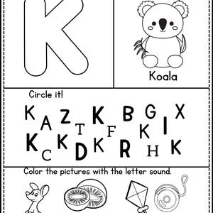 Alphabet Letter Worksheets Letter Recognition, Sounds & Tracing ...