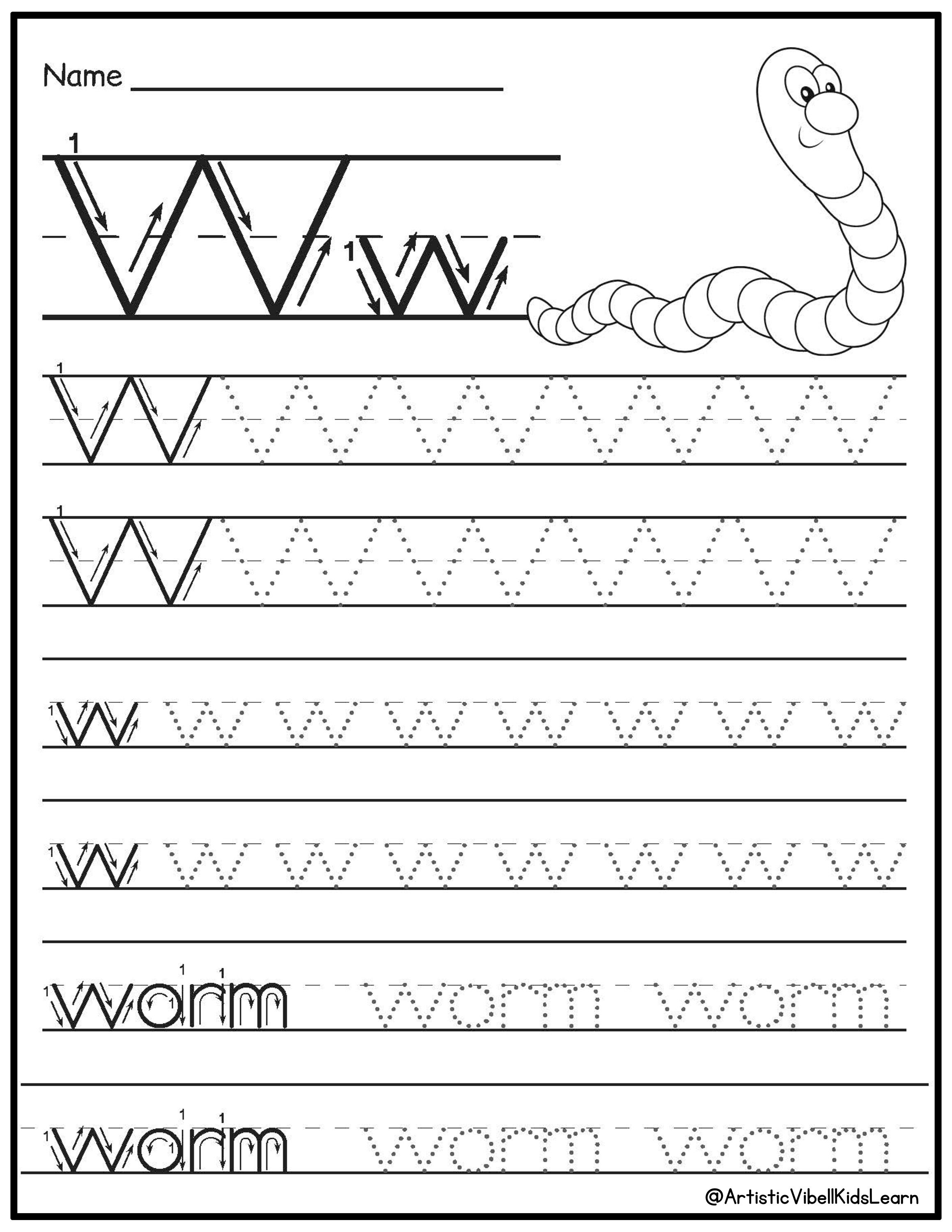 26 Printable Trace the Alphabet I Know My Letters Worksheets. Preschool ...
