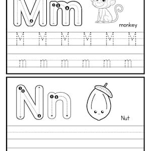 26 ABC Phonics Tracing Cards. Preschool- Kindergarten Printable ...