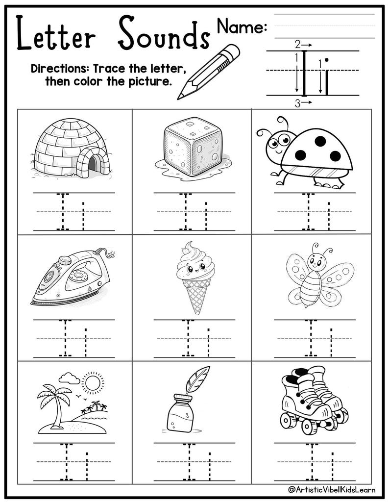 26 Printable Alphabet Letter Sounds Worksheets. Kindergarten ...