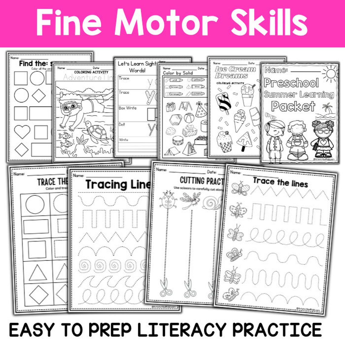Prek Summer Review Preschool Printable Worksheets Teacher Resources ...