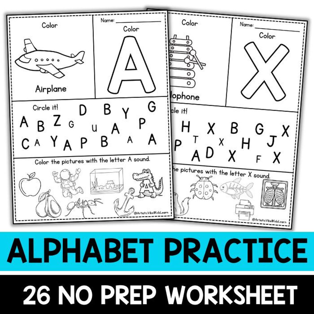 Alphabet Letter Worksheets Letter Recognition, Sounds & Tracing ...