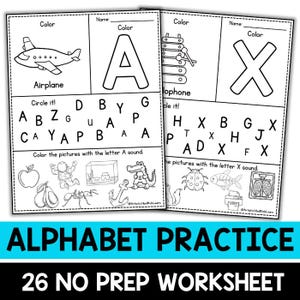 Alphabet Letter Worksheets Letter Recognition, Sounds & Tracing ...
