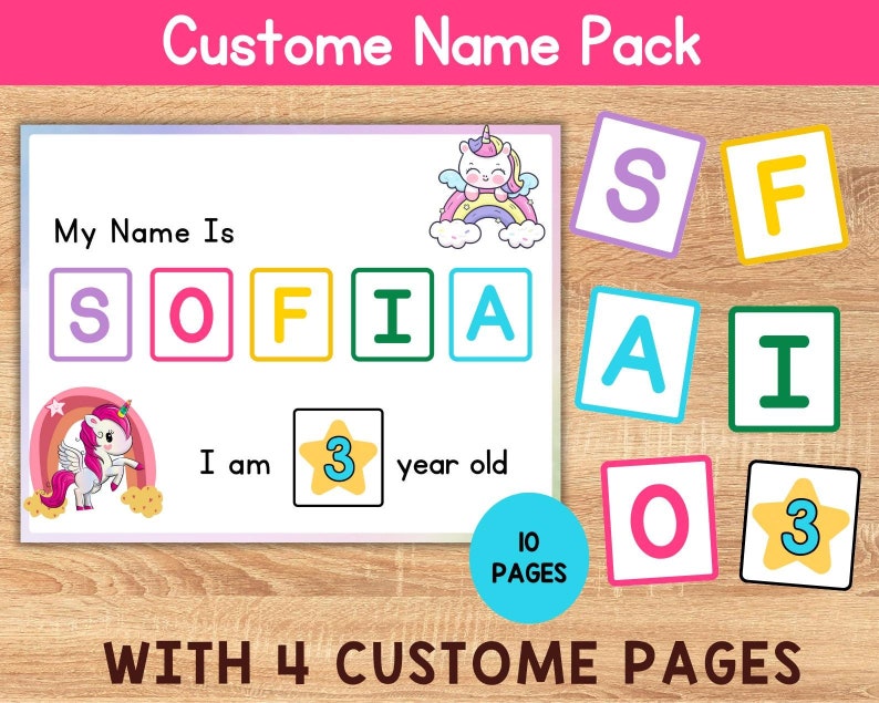 Printable Name Workbook Personalized Name Tracing and Writing Practice ...