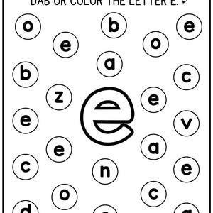 26 Printable Alphabet Lowercase Dab It Worksheets. Preschool-kdg ...