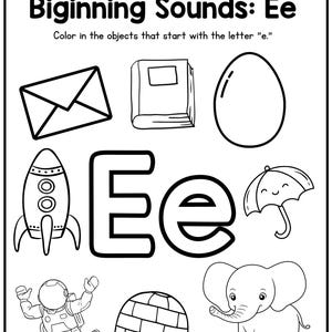 Alphabet Beginning Sounds Coloring Pages Beginning Sounds Worksheets ...
