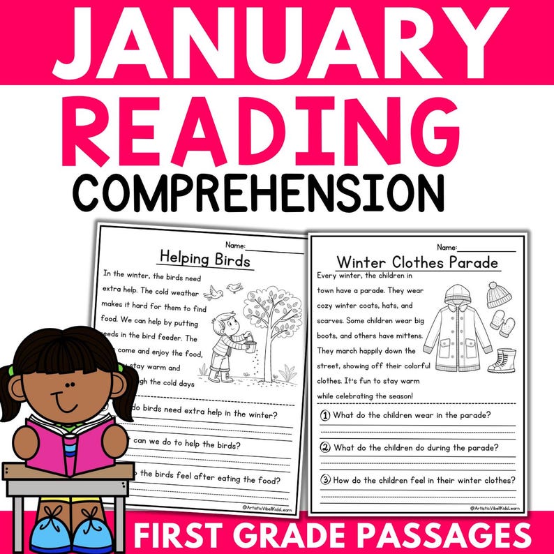 January Reading Comprehension Passages Kindergarten 1st Grade ...