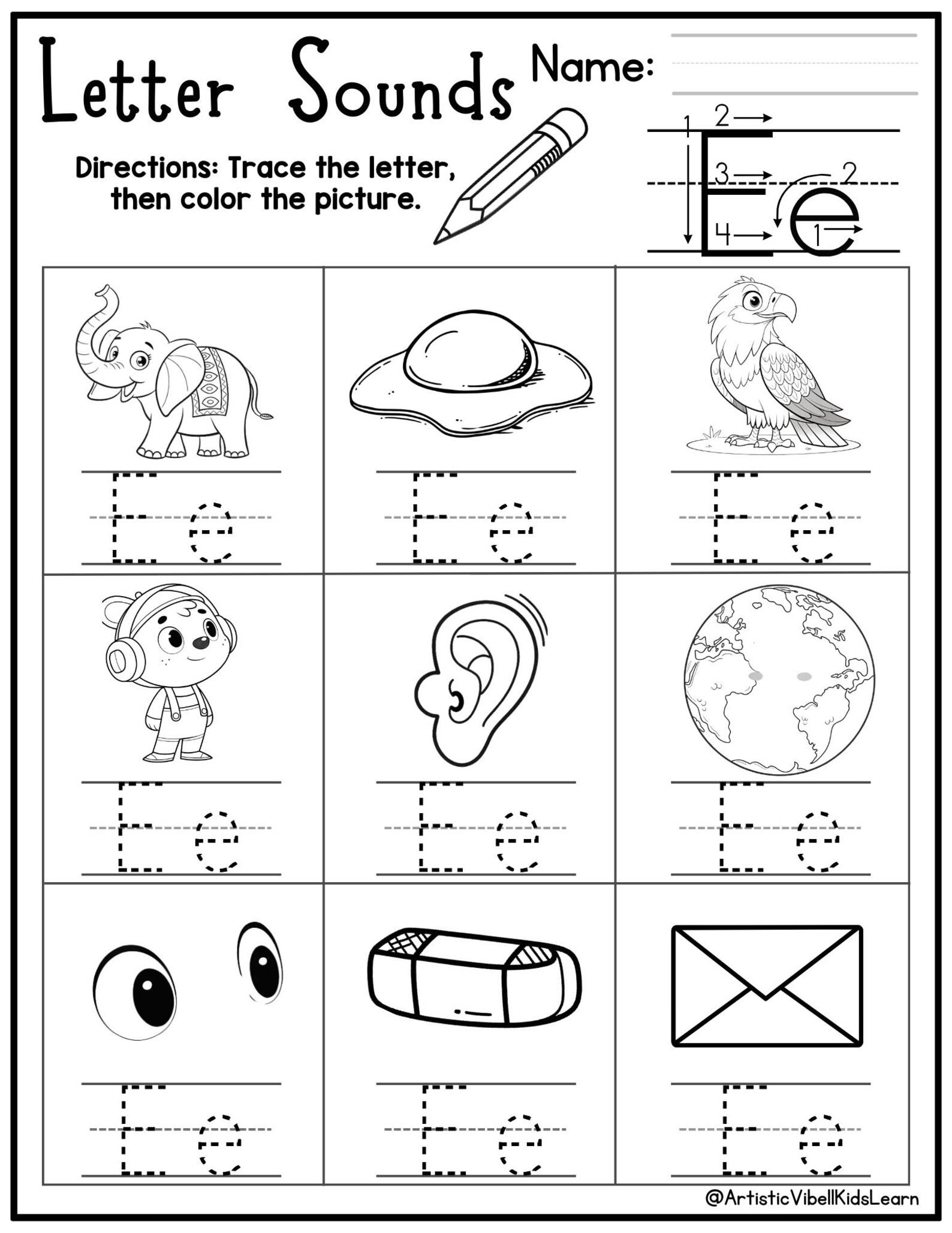 26 Printable Alphabet Letter Sounds Worksheets. Kindergarten ...