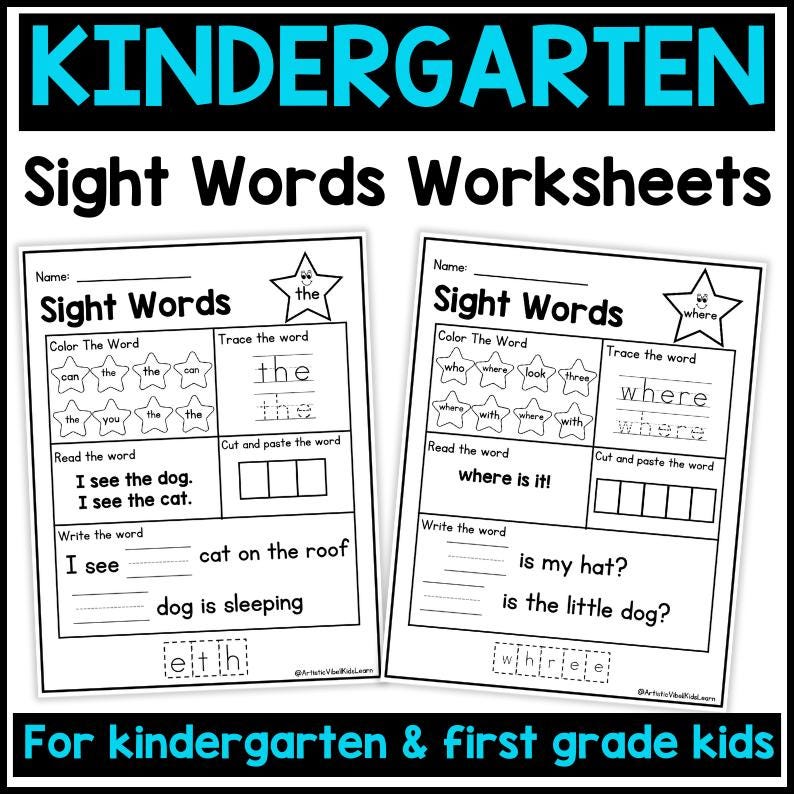 40 Printable Let's Learn Fry 1st Forty Sight Words Worksheets ...