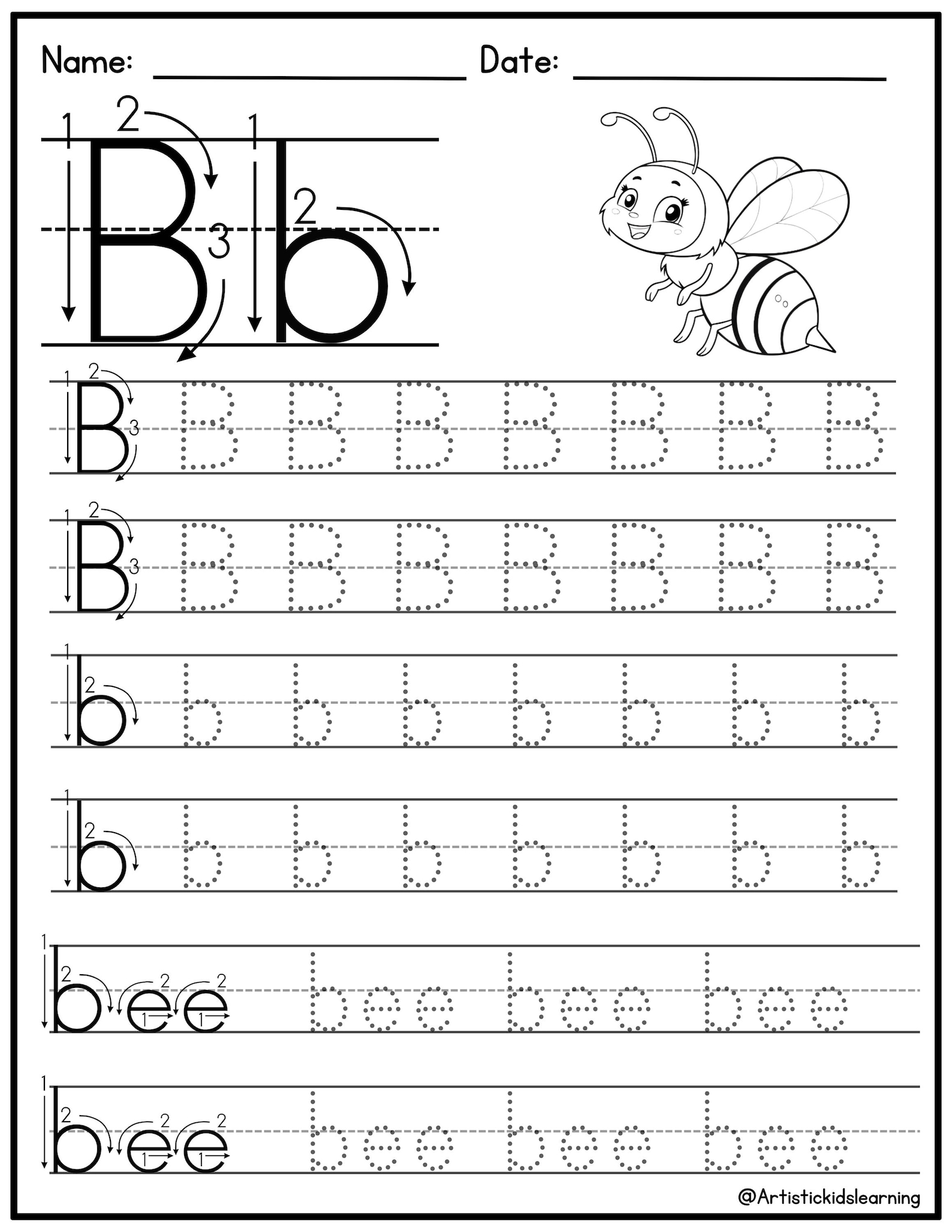 26 Printable Trace the Alphabet I Know My Letters Worksheets. Preschool ...