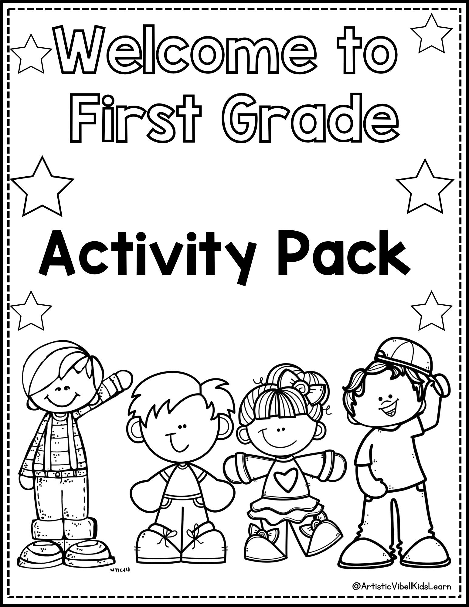 First Grade Worksheets Printable Math Worksheet Literacy Activities NO ...