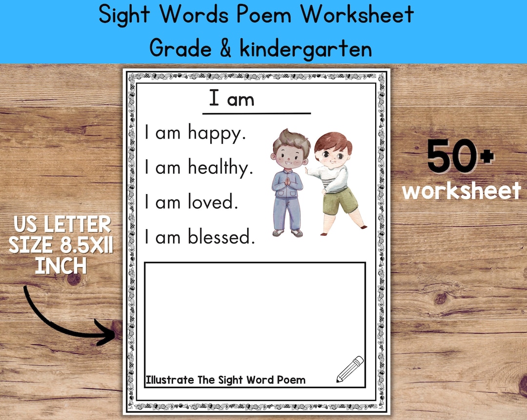 Sight Word Poems 50 Printable Fry's Sight Word Pages Reading Sentences ...