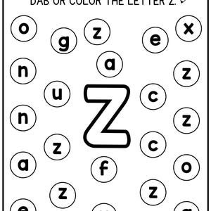 26 Printable Alphabet Lowercase Dab It Worksheets. Preschool-kdg ...