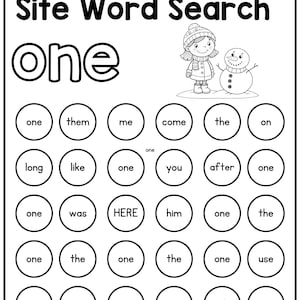 100 Printable Let's Find Fry 1st Hundred Sight Words Find Worksheets ...