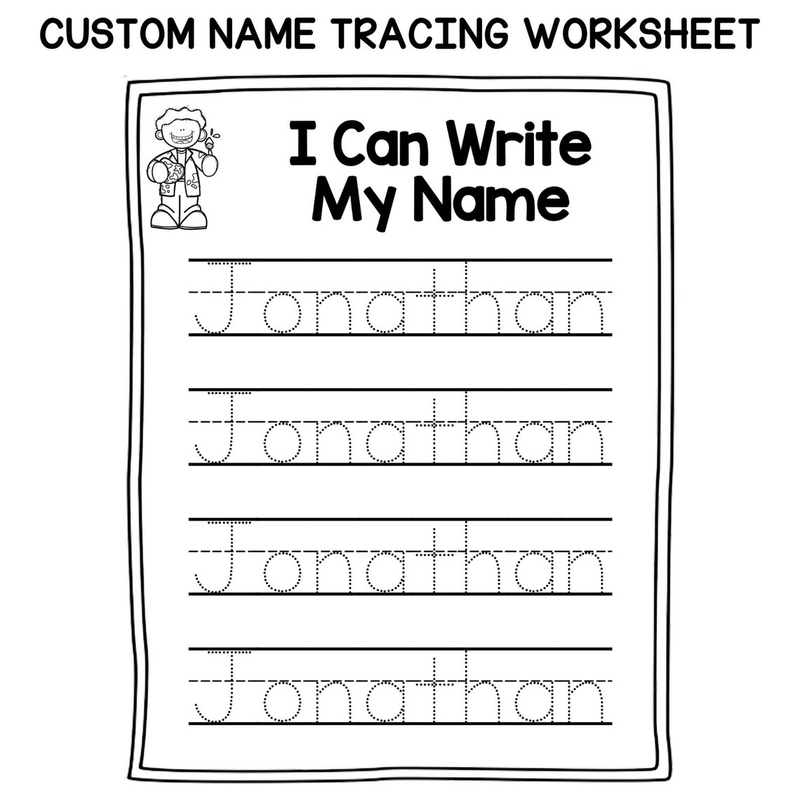 Name Tracing Custom Worksheet Name Trace Worksheet - DIGITAL FILE ...