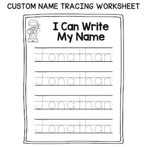 Name Tracing Custom Worksheet Name Trace Worksheet - DIGITAL FILE ...