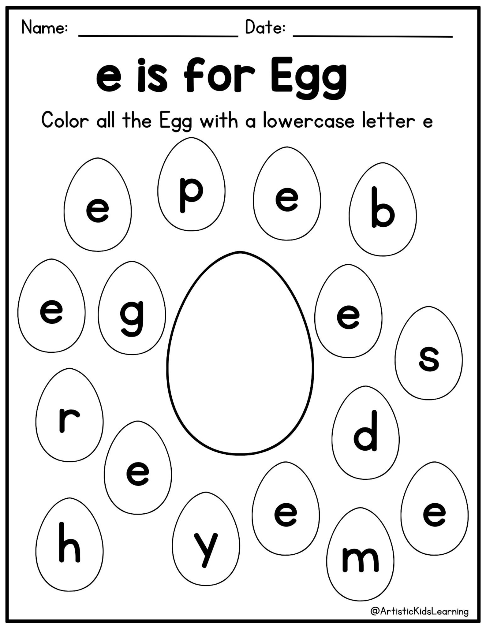 26 Printable Alphabet Lowercase Dab It Worksheets | Preschool-kdg ...