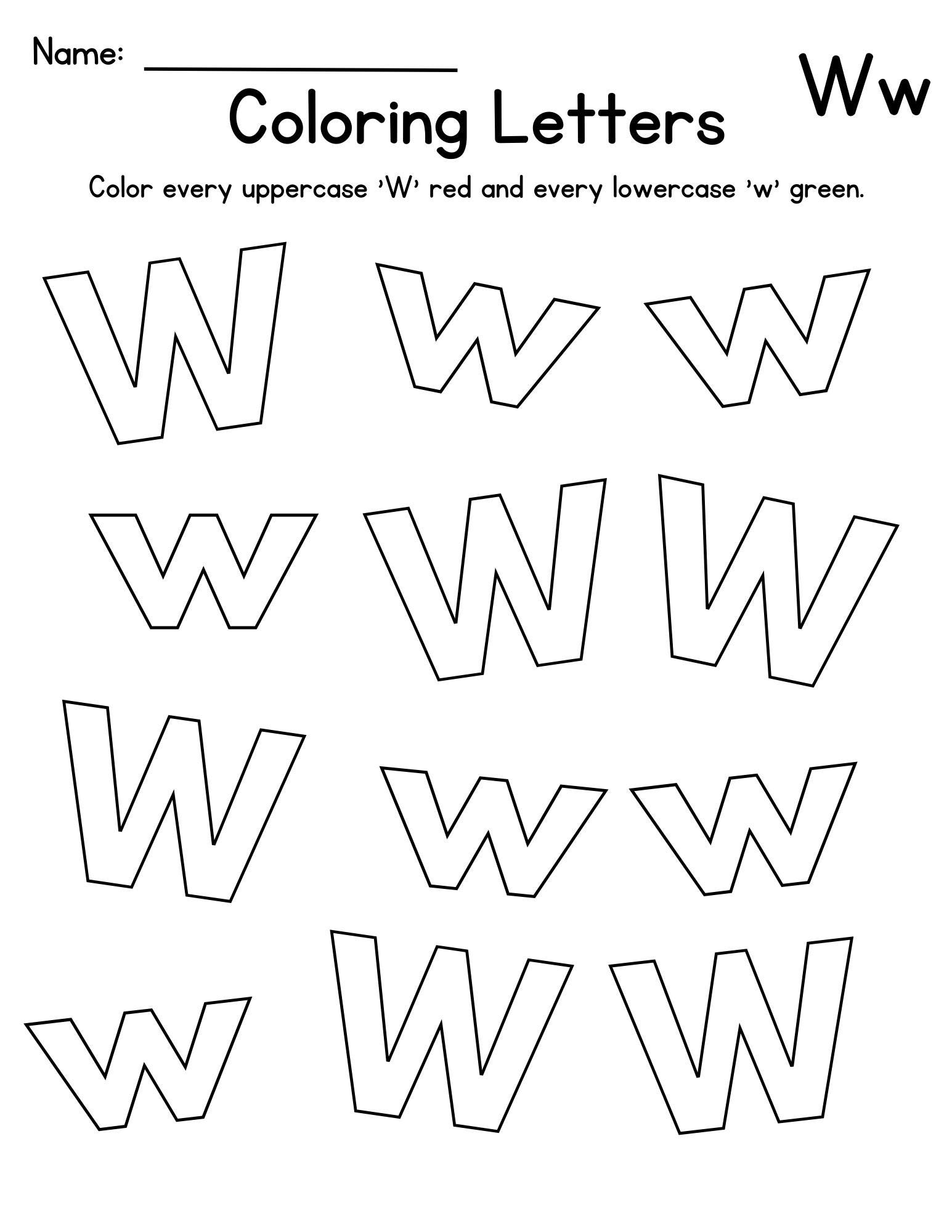 Alphabet Coloring Pages, Preschool Coloring Pages, Preschool Activity ...