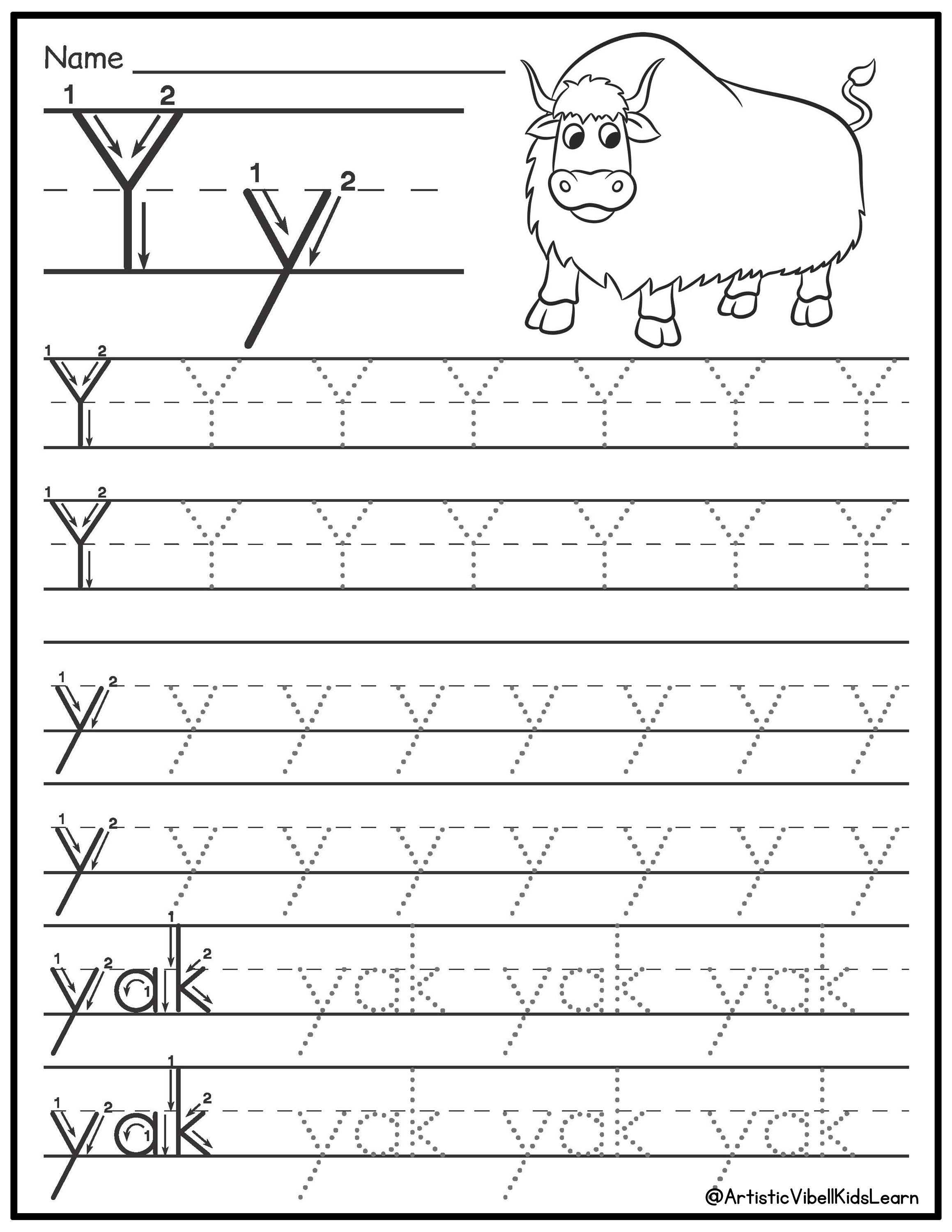 26 Printable Trace the Alphabet I Know My Letters Worksheets. Preschool ...