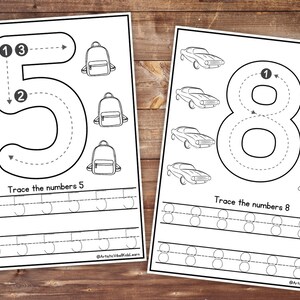 Preschool Numbers Tracing Worksheet 0-20 Printable Number Tracing ...