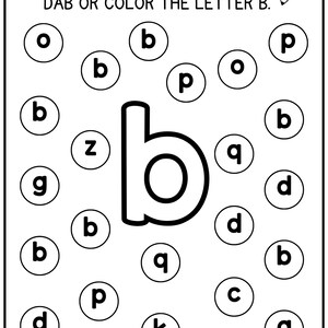 26 Printable Alphabet Lowercase Dab It Worksheets. Preschool-kdg ...