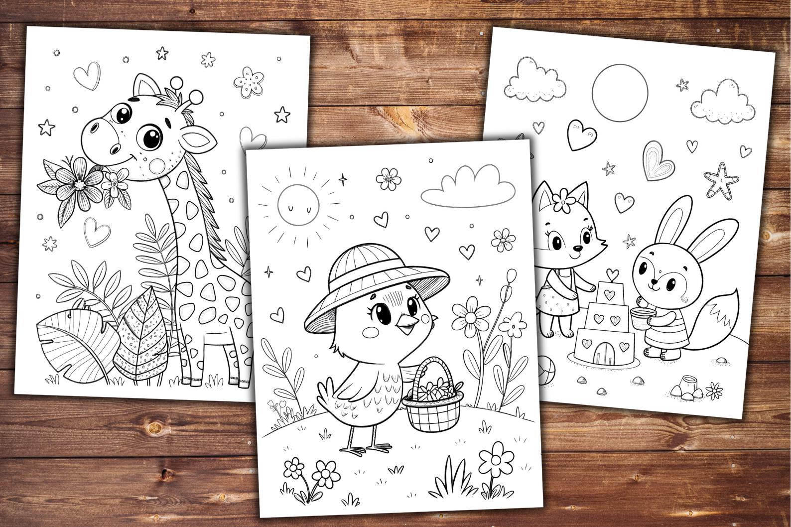 Kawaii Coloring Pages | 50 Pages | Cute Coloring Pages | for Kids and ...