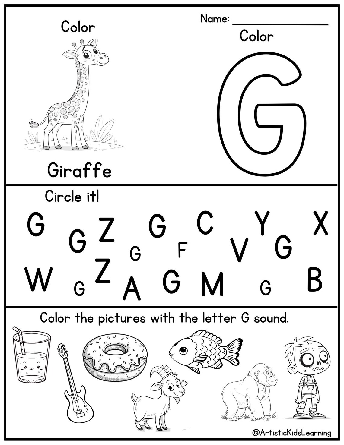 26 Printable Alphabet Letter Sounds Worksheets. Preschool-kindergarten ...