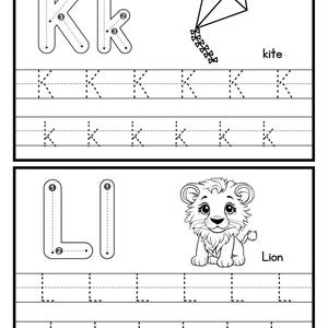 26 ABC Phonics Tracing Cards. Preschool Kindergarten Printable Activity ...