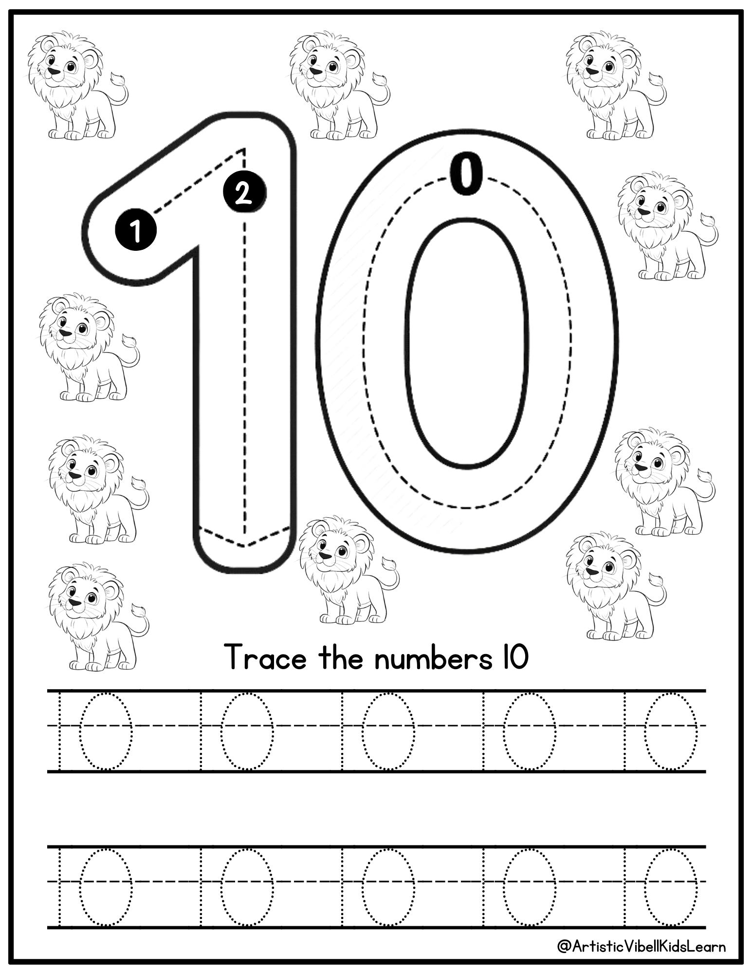 20 Number Tracing Worksheets, Traceable Numbers, Preschool Worksheets ...
