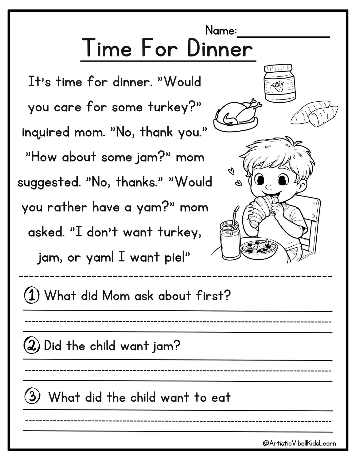 50 Kindergarten 1st Grade Reading Comprehension Passages Worksheets ...