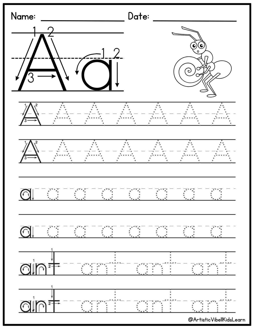 26 Printable Trace the Alphabet I Know My Letters Worksheets. Preschool ...